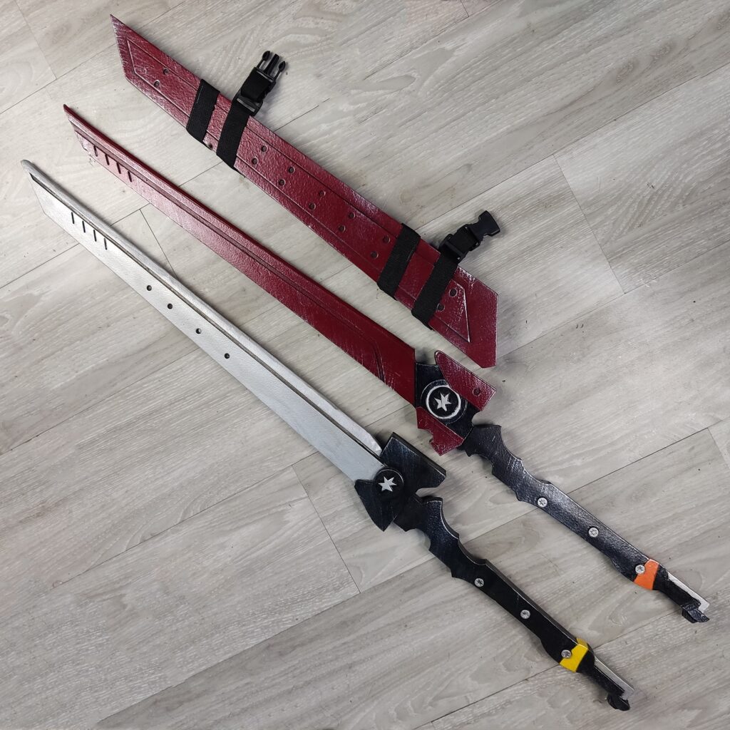 Chen Raythean Dual Swords & Sheath Prop Kit Arknights for Cosplay